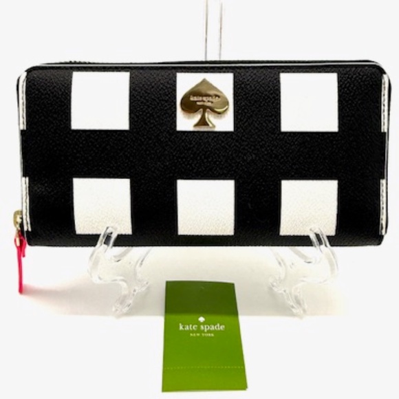 kate spade | Bags | Kate Spade New York Checker Place Black White Lacey ...